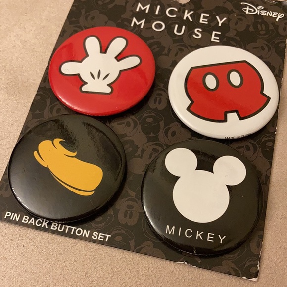 Disney | Accessories | Disney Mickey Mouse Pin Back Button Set Nwt ...